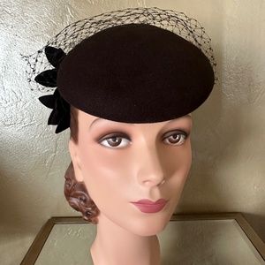 Accessories | Impressive 193s Tilt Felt Hat With Felt Flowers O Ring ...